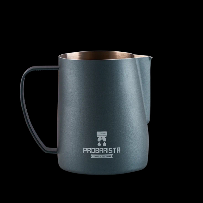 (Ready Stock)Coffee Espresso Milk Frothing Pitcher Jug Stainless Steel Teflon Rainbow 350ml ...