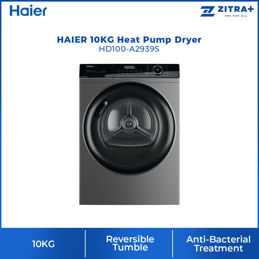 HAIER 10KG Heat Pump Dryer HD100-A2939S | Reversible Tumble | Sensor ...