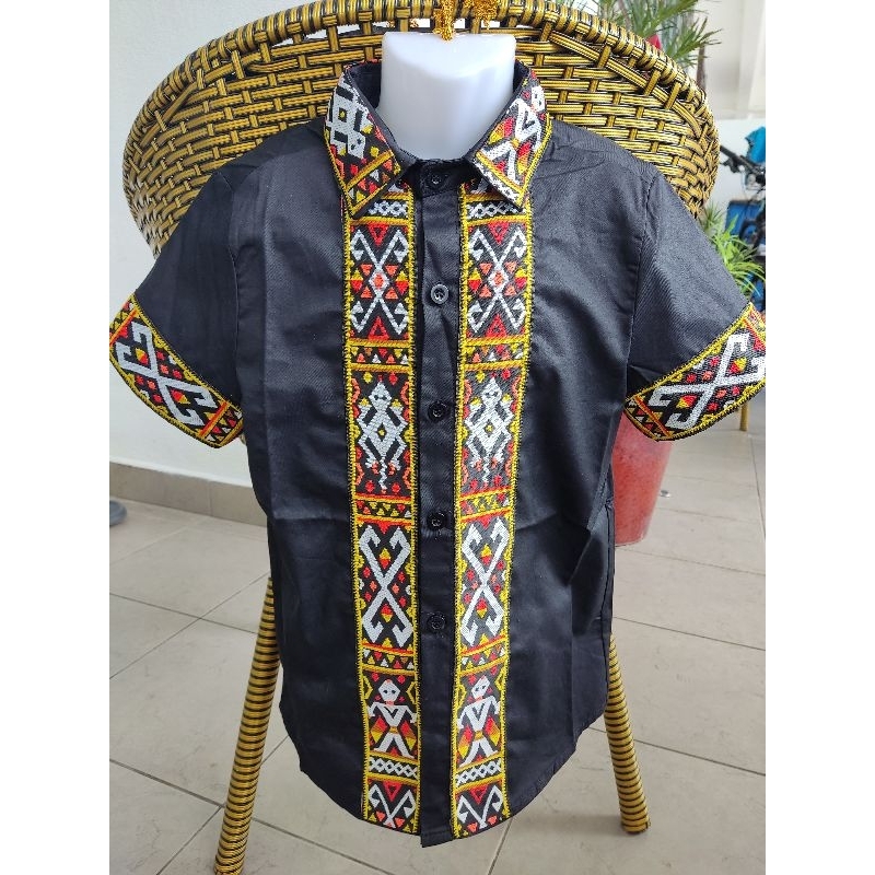 Baju kanak-kanak Sabahan Moden/Kemeja kanak-kanak corak motif pinakol ...