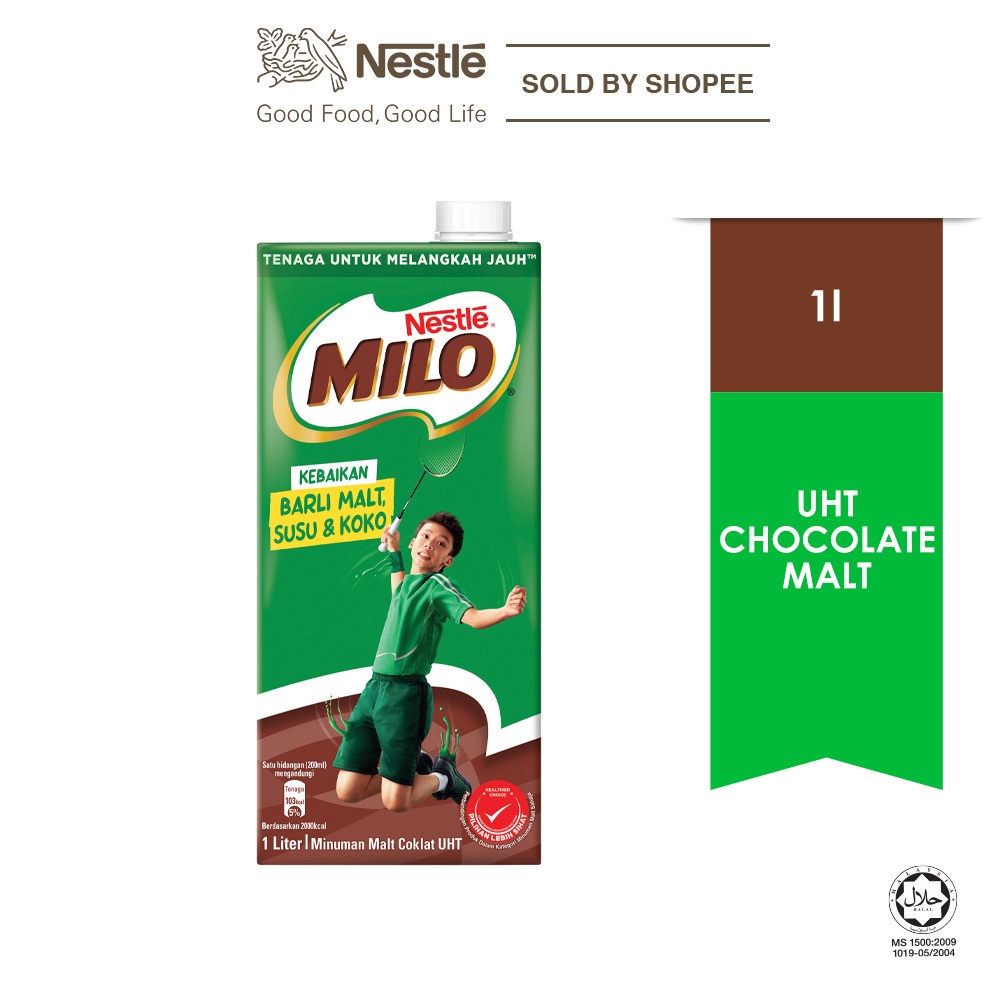 NESTLE Milo Chocolate Malt UHT 1L (Halal) | Shopee Malaysia