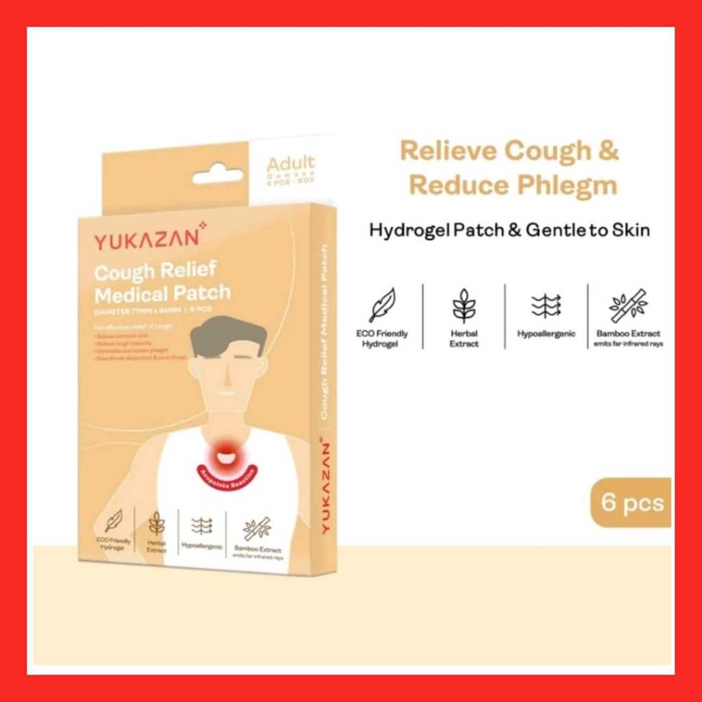 YUKAZAN Cough Relief Medical Patch - Cough / Phlegm / Sorethroat / Cold ...