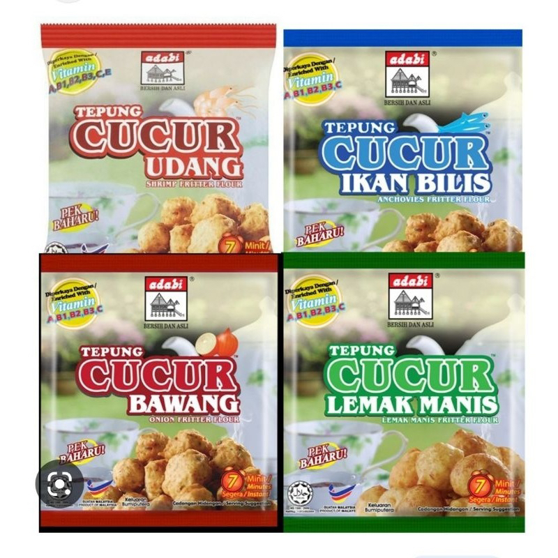 Tepung Cucur Adabi (Bilis / Bawang / Lemak Manis / Udang) | Shopee Malaysia