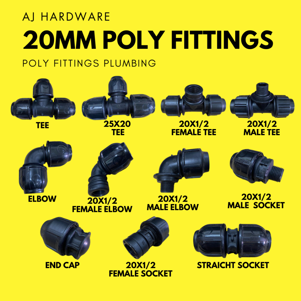 20mm POLY Fittings Tee Elbow Socket | Shopee Malaysia