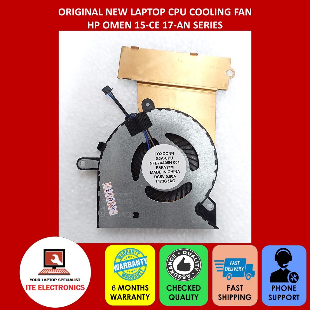 ORIGINAL NEW HP OMEN 15-CE 17-AN SERIES LAPTOP CPU COOLING FAN | Shopee ...