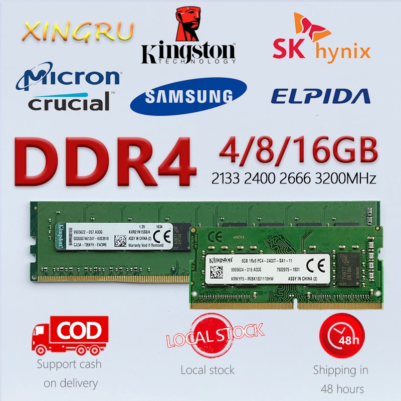 DDR4 4GB/8GB/16GB Desktop Laptop Memory RAM 2133/2400/2666/3200MHZ PC ...