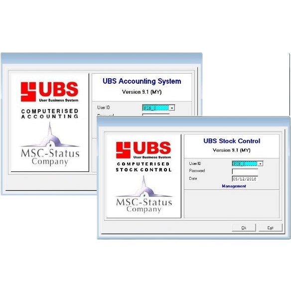 UBS Accounting & Stock Control Ver.9.1 (USB Dongle License) Software ...