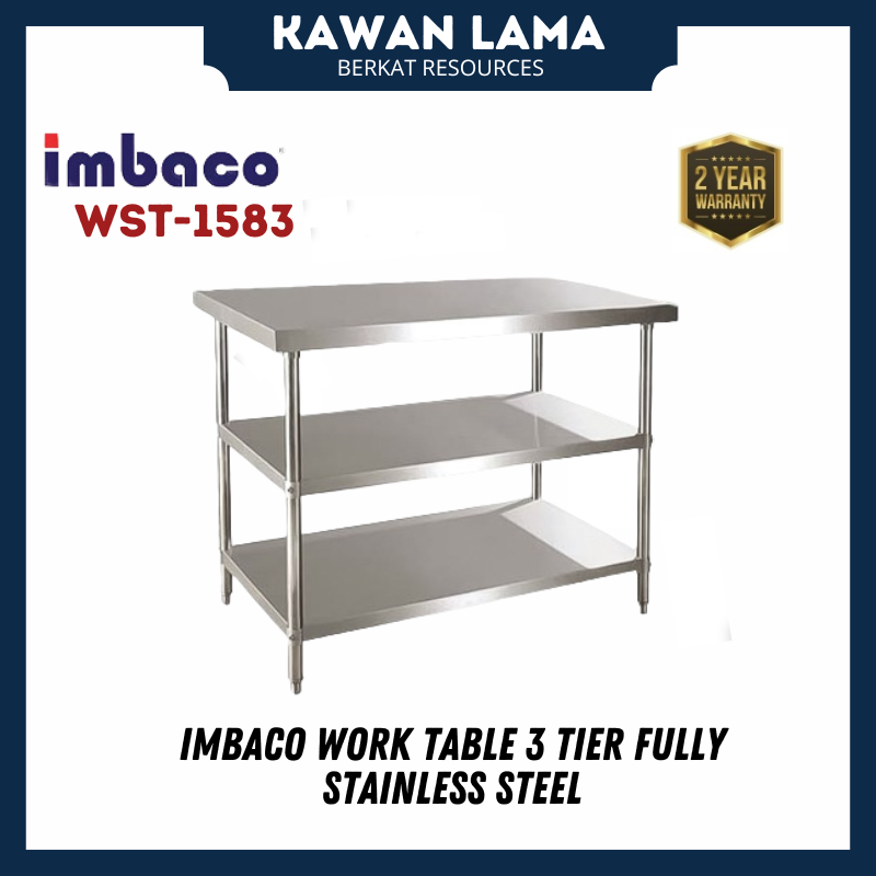 Imbaco Work Table 3 Tier Fully Stainless Steel Imported from Taiwan 2 ...