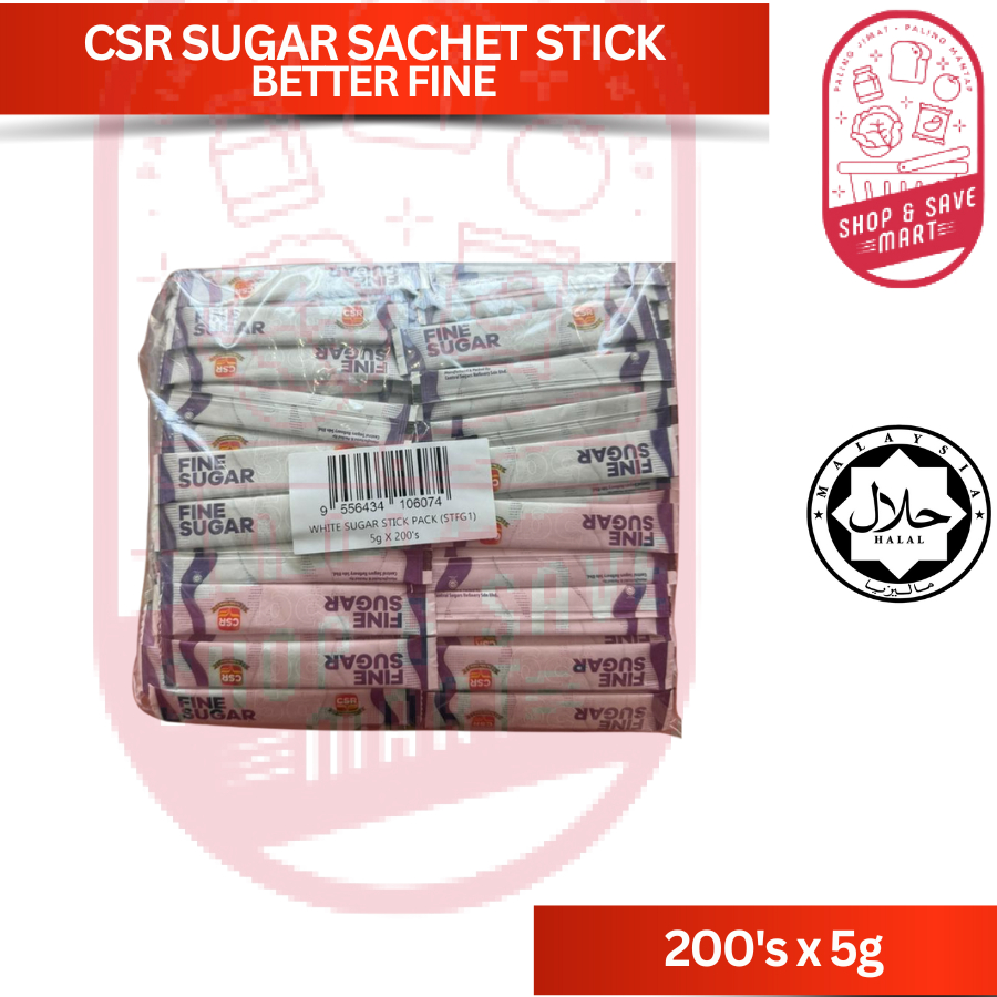 CSR Better Fine / Brown Sugar Sachet Pack 100's / 200's | CSR Halus ...