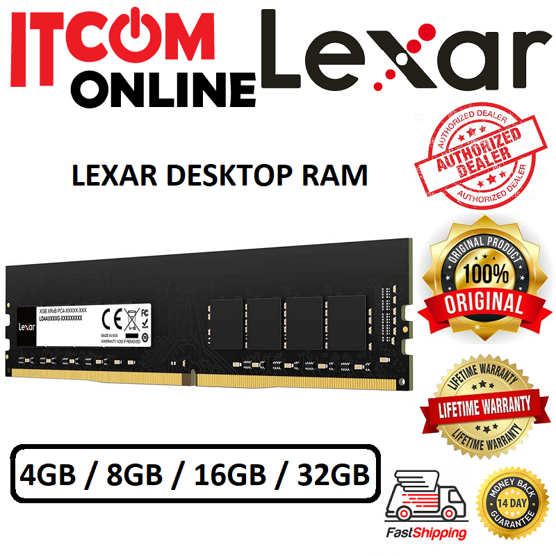 LEXAR 8GB 16GB 32GB 3200MHZ 5600MHZ DDR4 DDR5 DESKTOP RAM | Shopee Malaysia