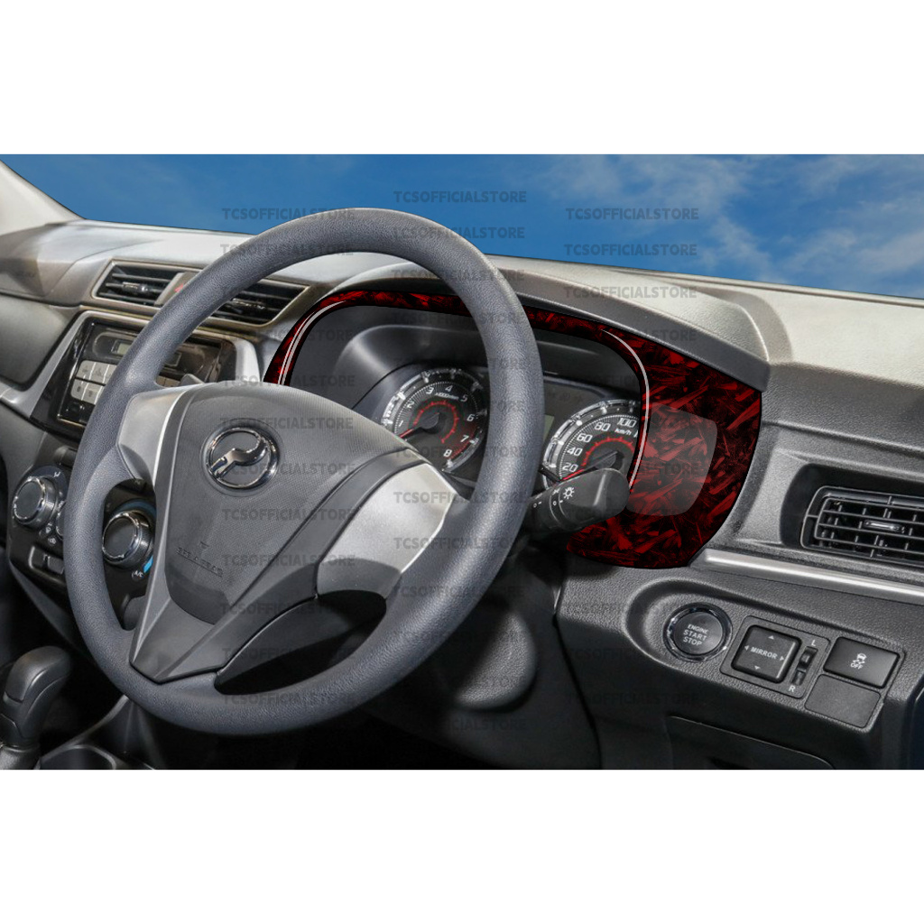 TCS PERODUA BEZZA 2016-2024 NEW COLOR FORGED CARBON RED CAR INTERIOR ...