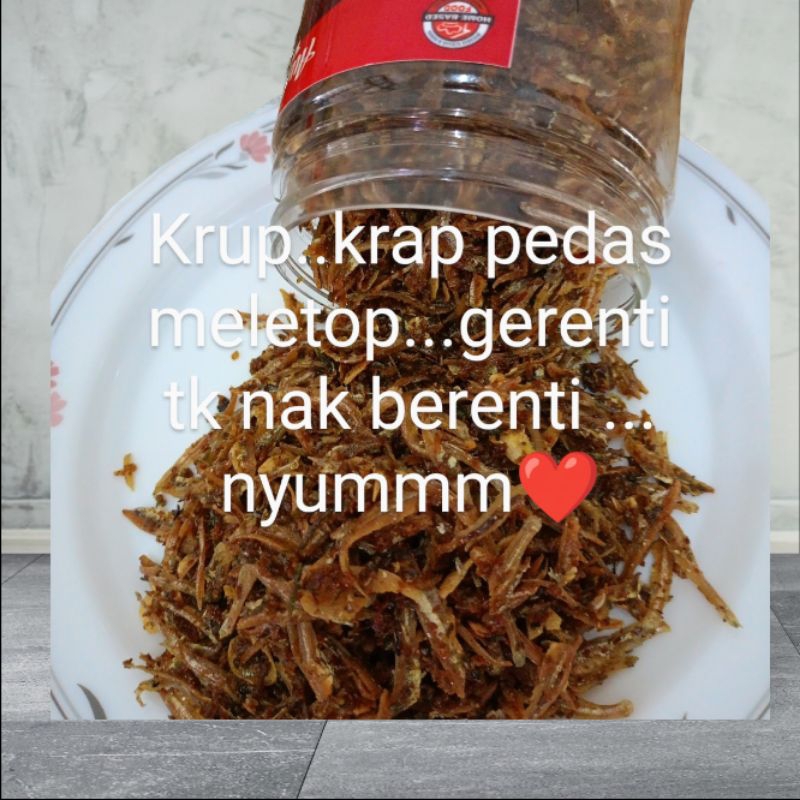 SAMBAL GARING IKAN BILIS CILI API MELETOPPPS UMI (100gm/botol) gerenti garing pedas kebaboooom ...