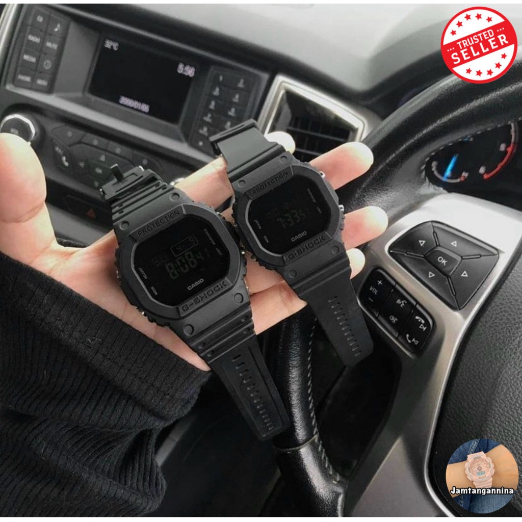 [MALAYSIA 2 YEARS WARRANTY] JAM MURAH FULL BLACK BULAT PETAK COUPLE ...
