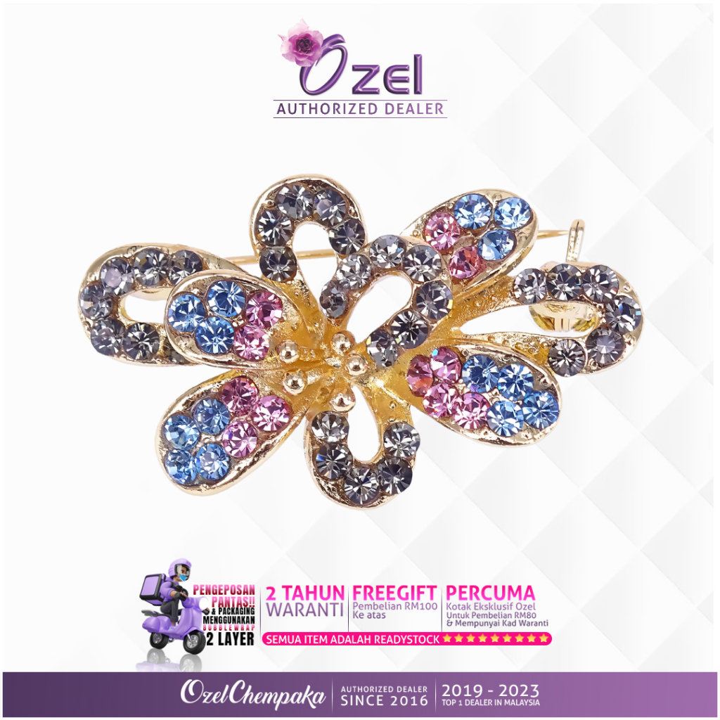 𝗥𝗲𝗮𝗱𝘆 𝗦𝘁𝗼𝗰𝗸 Ozel Chempaka Bahu Medium B167 bunga clover , Pin Ring ...