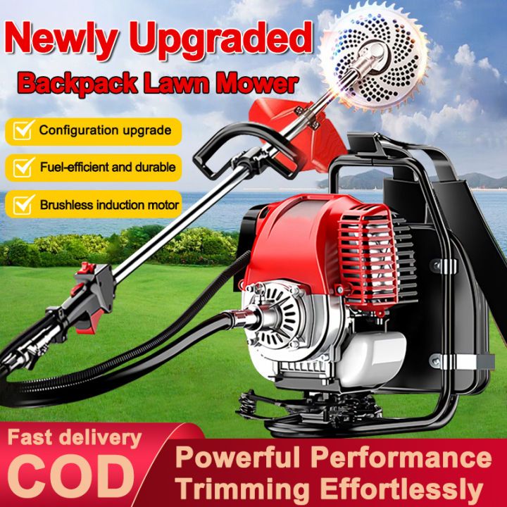 Petrol Backpack Brush Cutter 43CC 2 Stroke Heavy Duty Lawn Mower ...