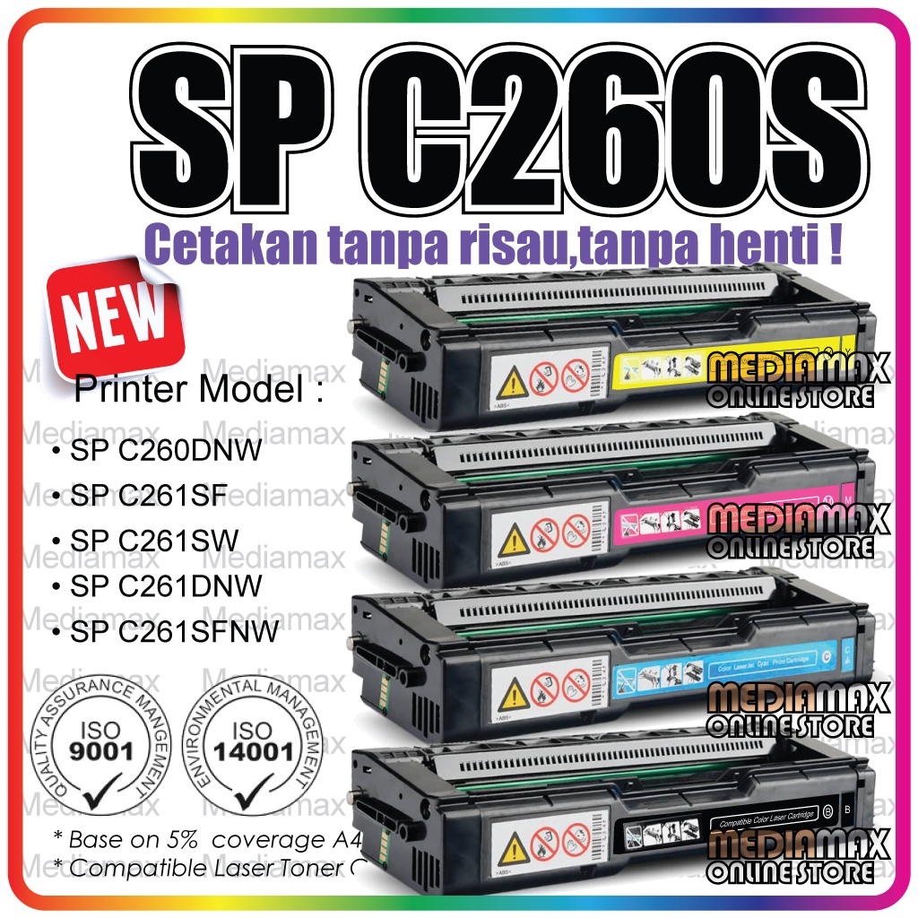 SPC260S Compatible to Ricoh Aficio SP261S SP C260DNW C261dnw C260S C260SFNW C261SFNW SP C261SF ...