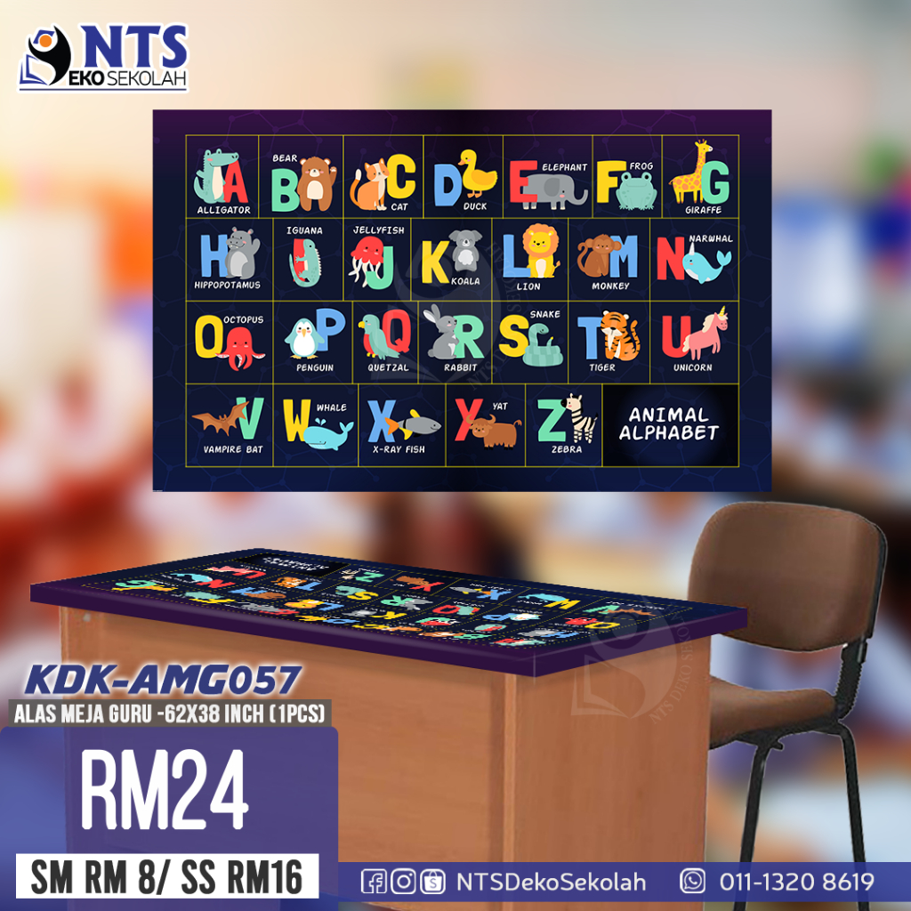 🌸1 DAY SHIP🌸 ALAS MEJA GURU TEBAL 380GSM / KALIS AIR / HIASAN KELAS ...