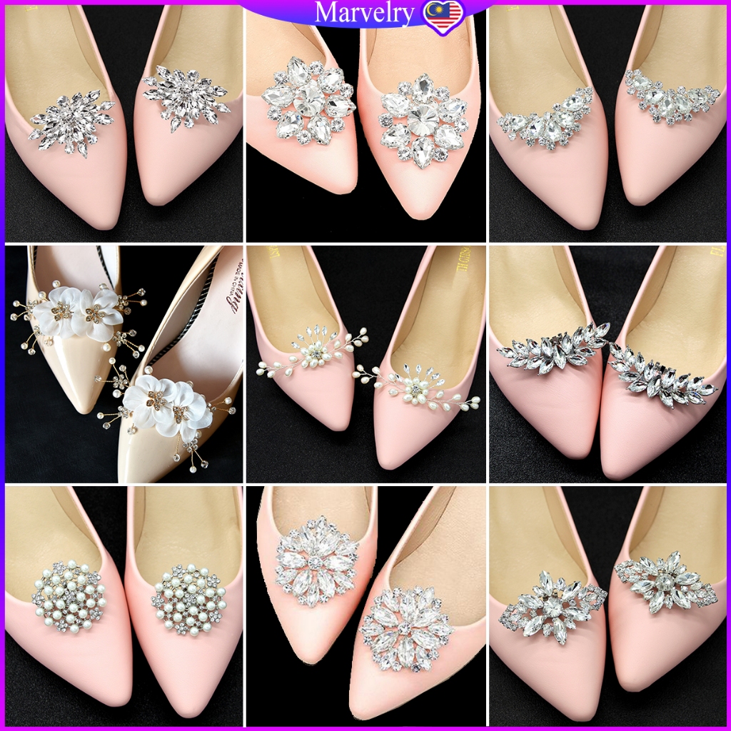 【Ready Stock KL】Lady Shoe Clip High Heel Charm Buckle Shiny Decorative ...