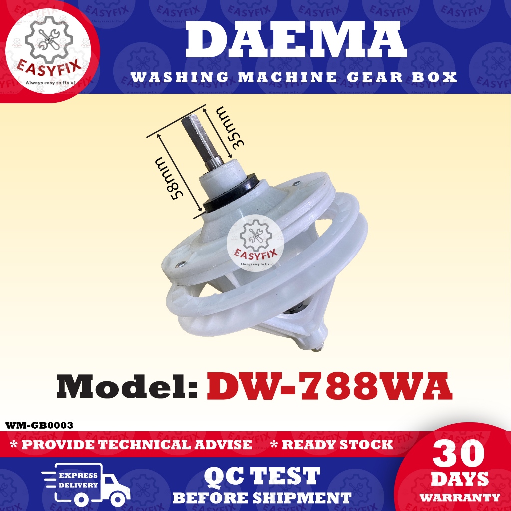 DW-788WA DAEMA SEMI-AUTO WASHING MACHINE GEAR BOX GEARBOX DW788WA DW ...