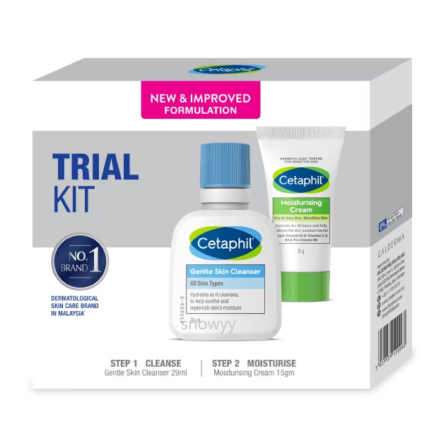 Cetaphil Trial Kit [Cleanser 29ml + Moisturizing Cream 15g] | Shopee ...