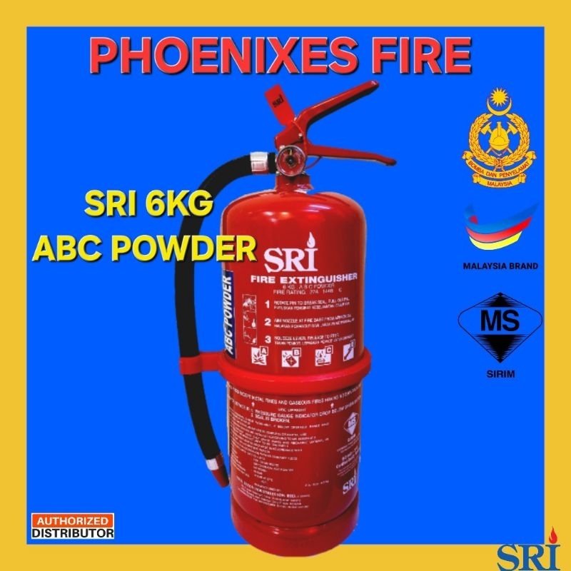 SRi 6kg ABC Powder Fire Extinguisher MS1539 | Shopee Malaysia