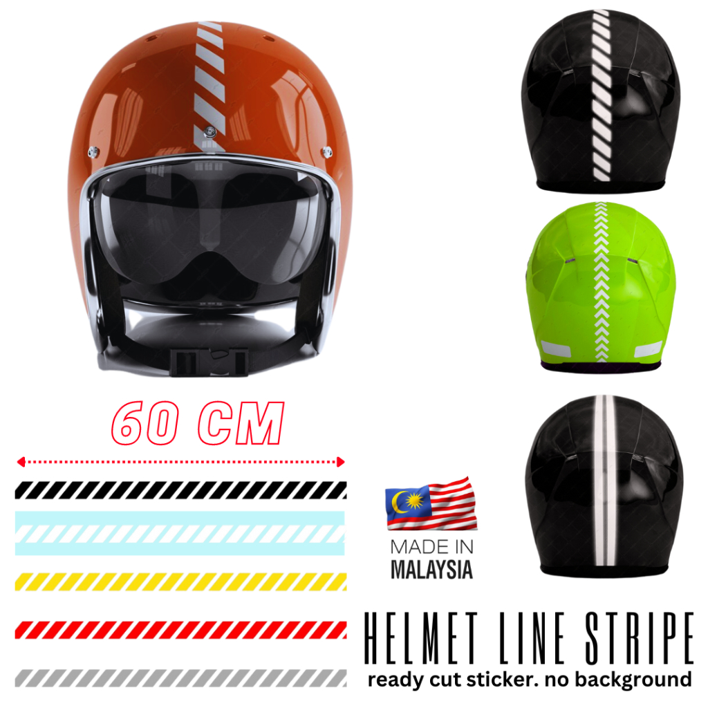 HELMET STRIPE LINE STICKER. HELMET STICKER. HELMET STRIP. LINING ...
