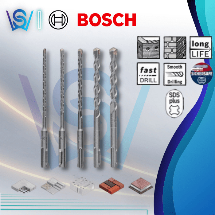 BOSCH SDS PLUS-5 ROTARY HAMMER 2-FLUTES DRILL BIT FOR CONCRETE ...