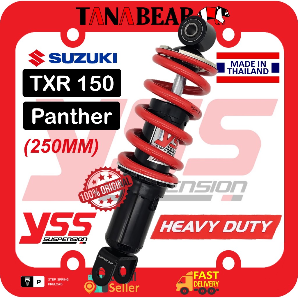 YSS TXR150 Panther (250MM) HEAVY DUTY adjustable absorber monoshock ...