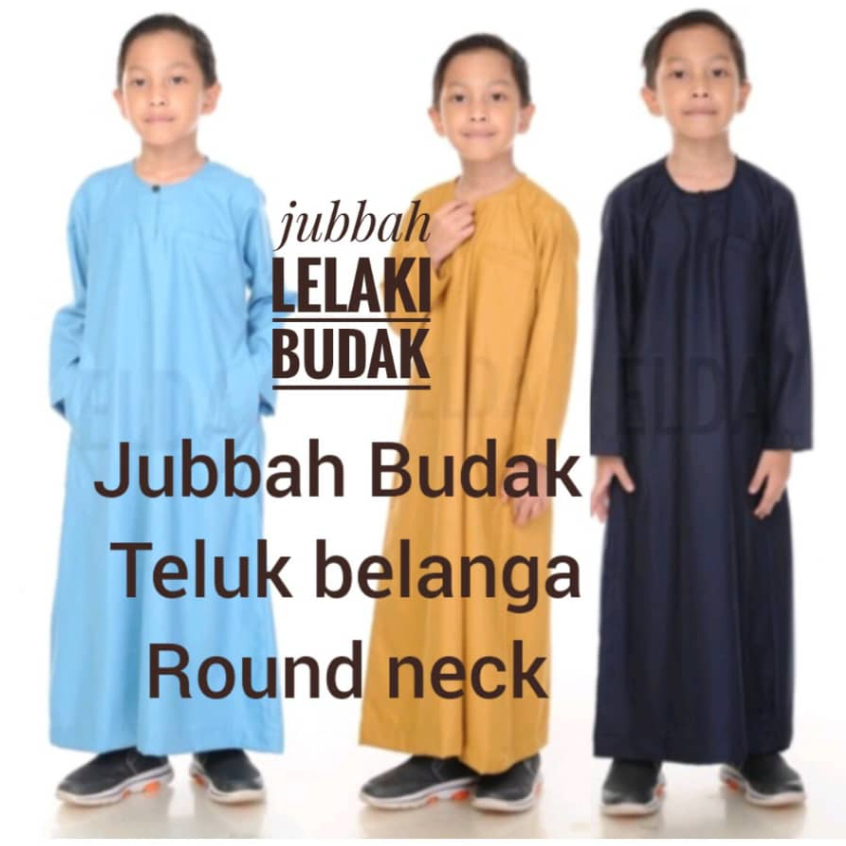 Jubah Budak Lelaki Round Neck Cotton Eksklusif Boys Jubah Oman FATIMAH ...