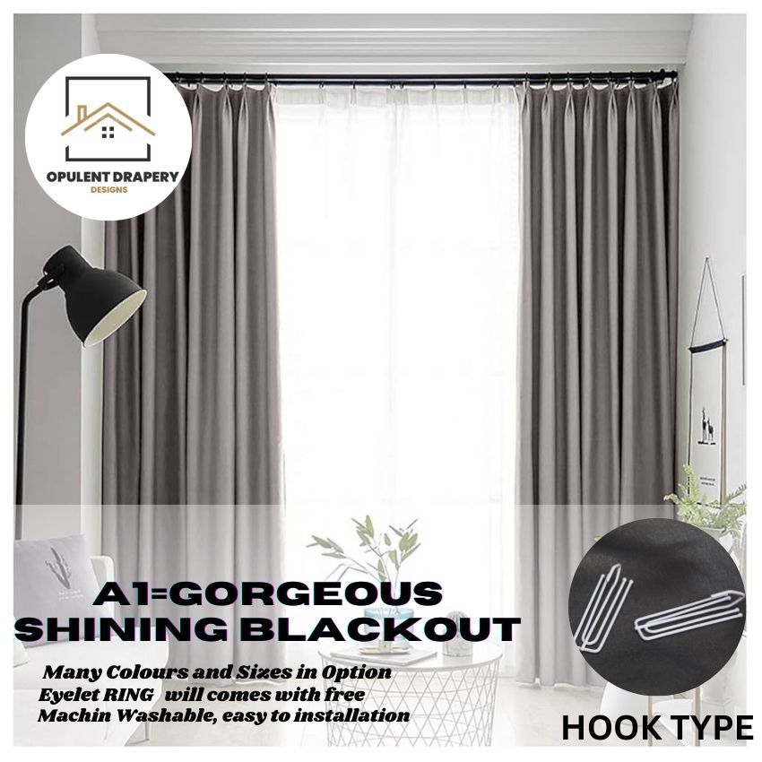 A1 Ready Made Curtain!!! Siap Jahit Langsir, LANGSIR RAYA Kain Blackout ...