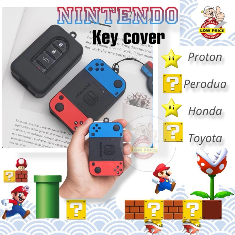 NINTENDO Car Alarm Remote Smart Keyless Cartoon Design Key Cover Sarung ...