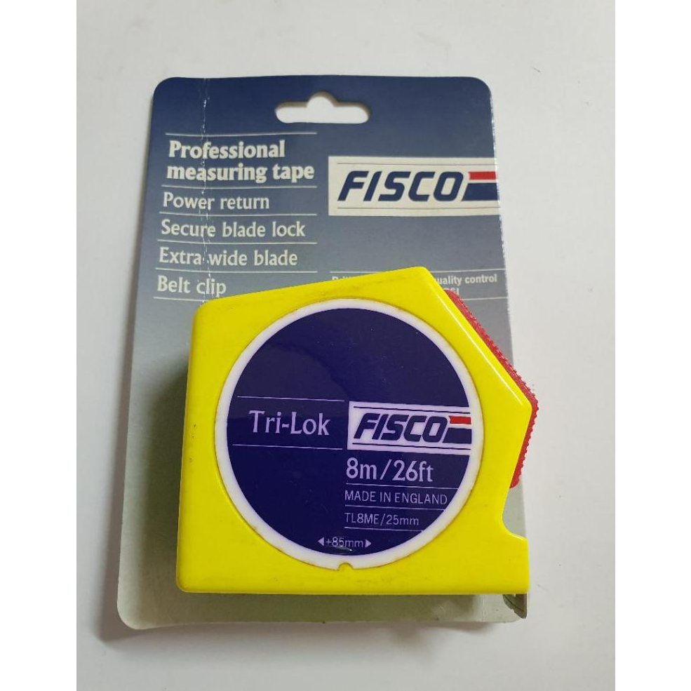 VINTAGE FISCO 8M/26FT Professional Measuring Tape [MADE IN ENGLAND ...