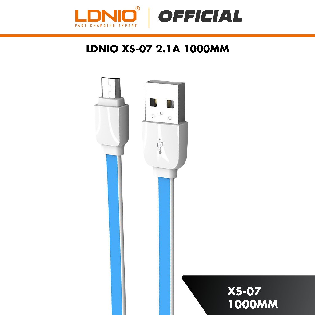 LDNIO XS-07 Fast Charging & Data Transfer Silicon Cable 1m (2.1A ...