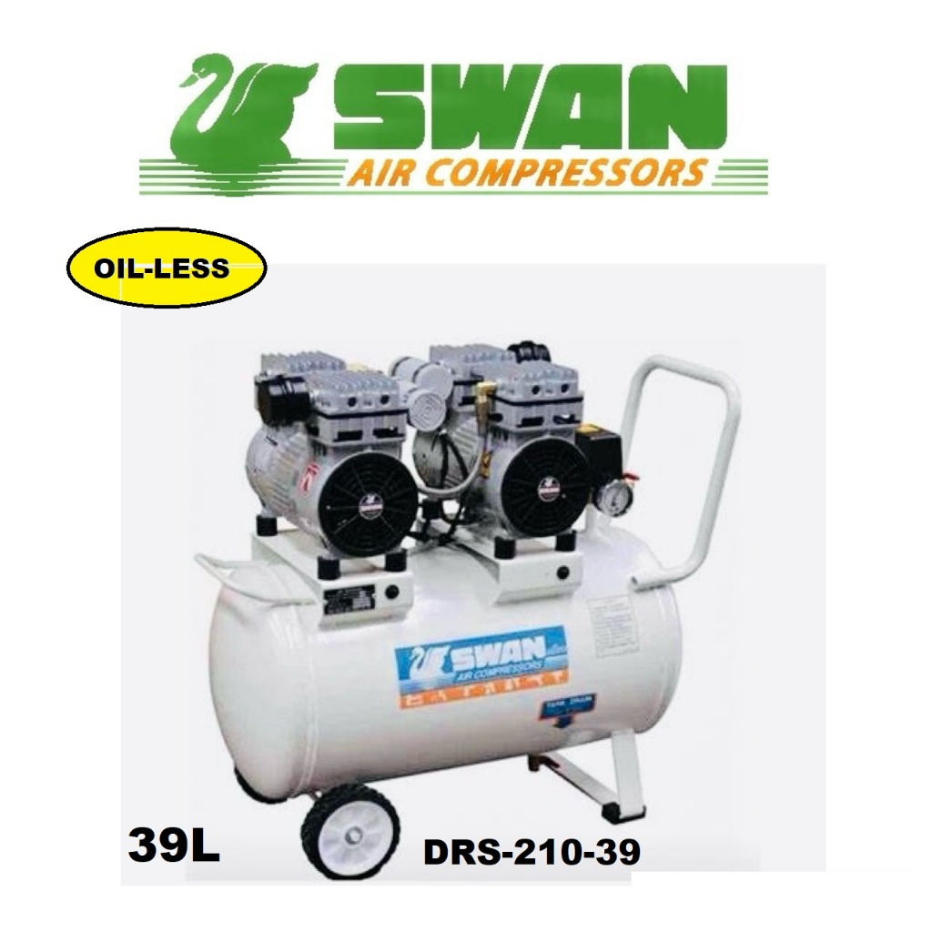 SWAN DRS-210-39T 2HP Oil Less Air Compressor 39L | Shopee Malaysia
