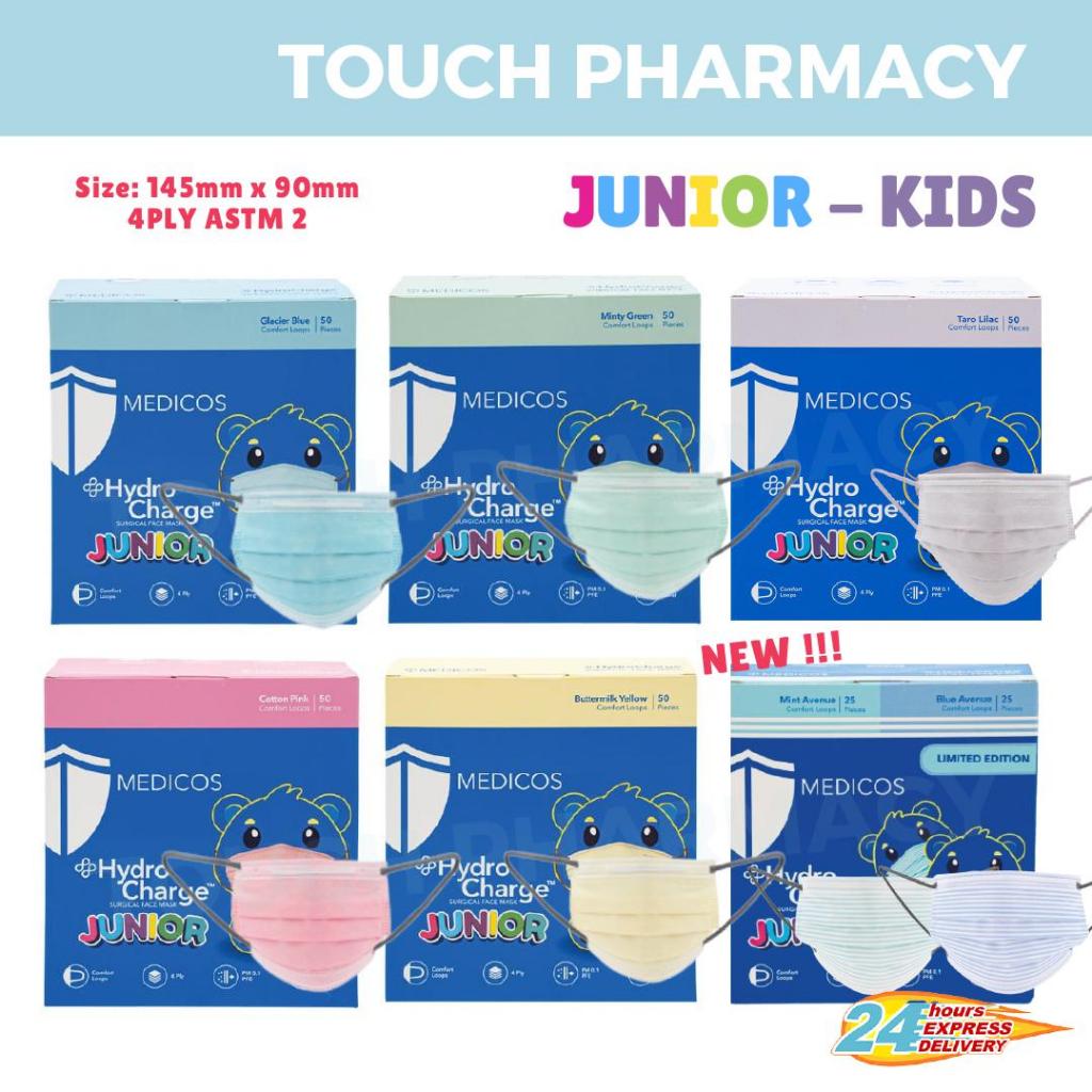 MEDICOS (NEW) HydroCharge Junior 4ply Surgical Face Mask has LOGO ...
