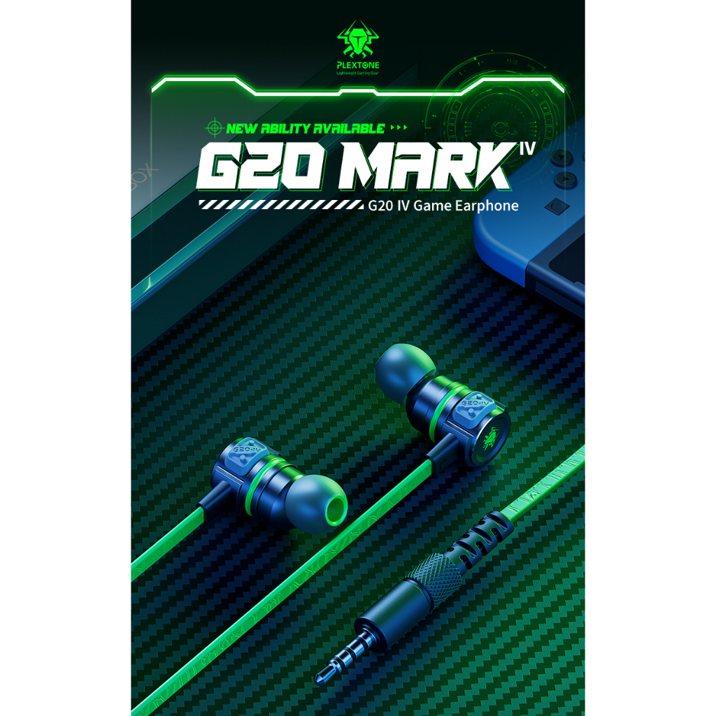 MARK IV Plextone G20 Double Bass Noise Cancellation Gaming Earphone ...
