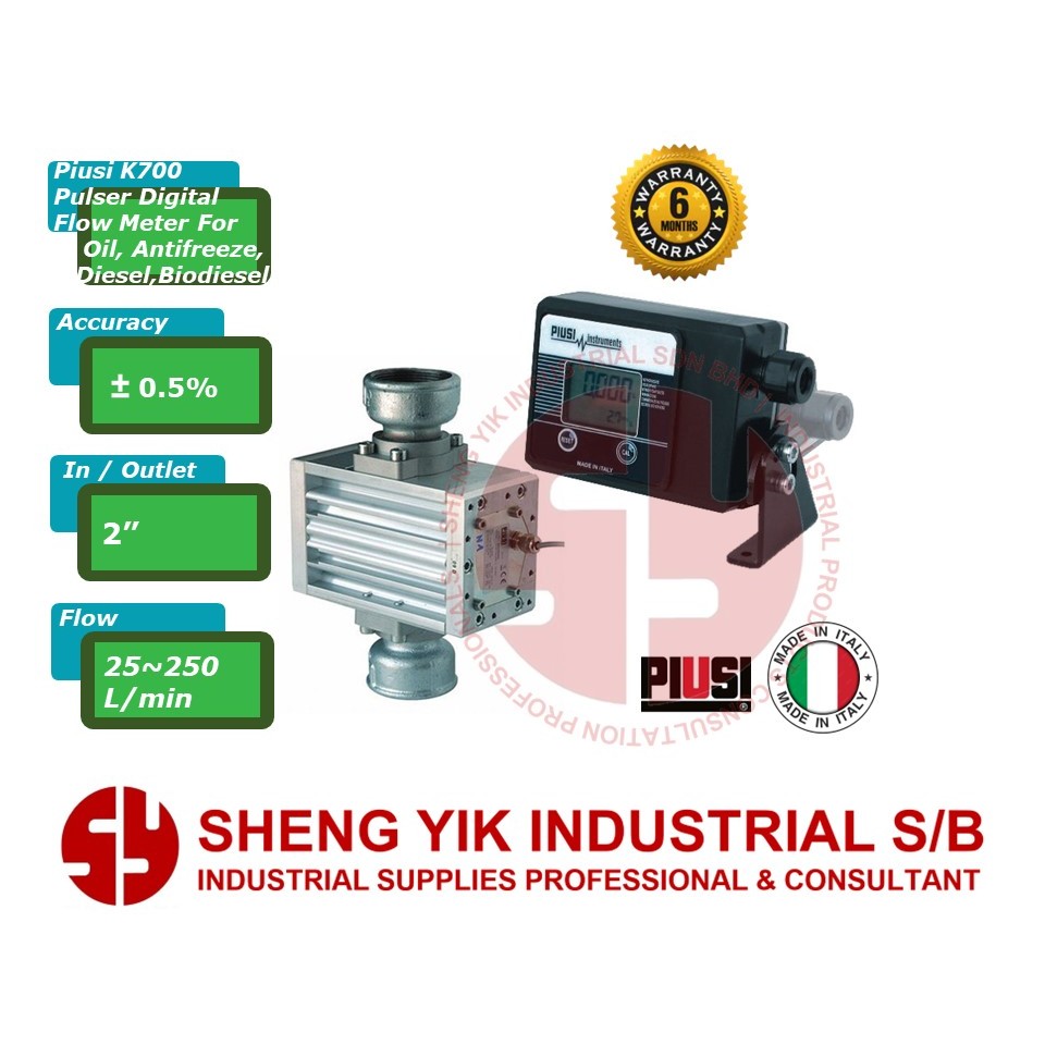 SYI Piusi K700 / K900 Pulser Digital Flow Meter For Antifreeze, Diesel ...