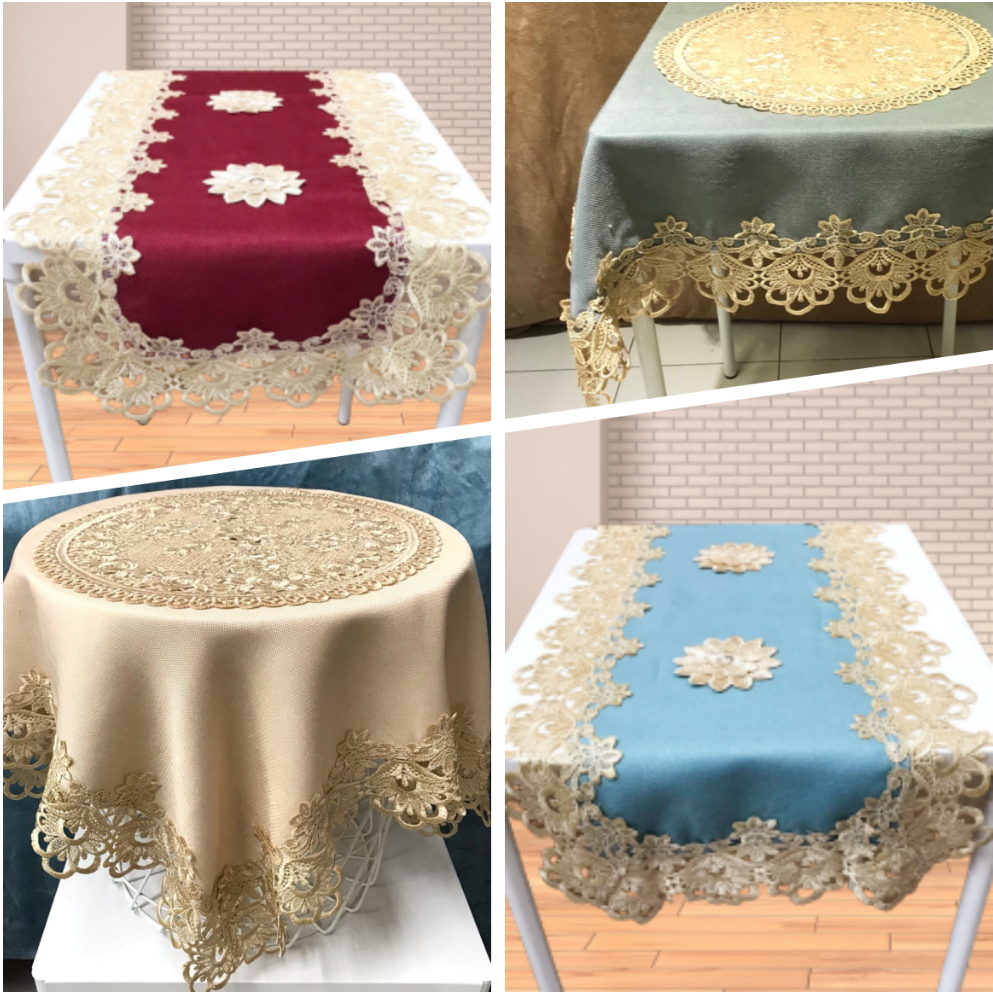 Alas Meja cotton linen Table Runner Tablecloth Table Decoration meja ...