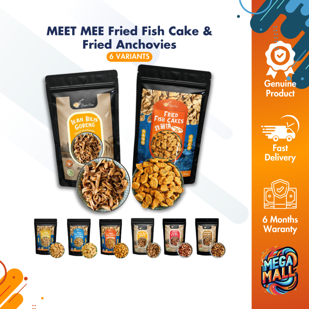 MEET MEE Fried Fish Cake & Fried Anchovies With Peanuts Snacks Halal ...