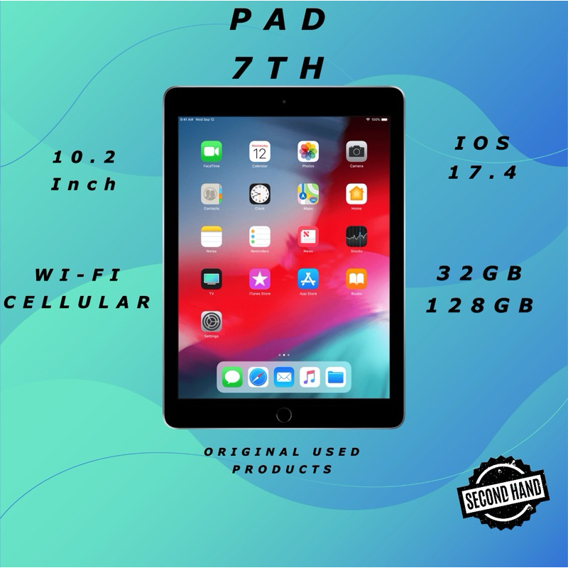 ORIGINAL USED TABLET PAD 7 GENERATIONS (2019) WIFI+CELLULAR 32GB-128GB ...