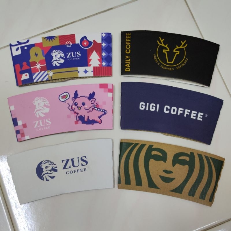 (USED) Cup Sleeve Starbucks/GIGI Coffee/Daily Coffee/ZUS | Shopee Malaysia