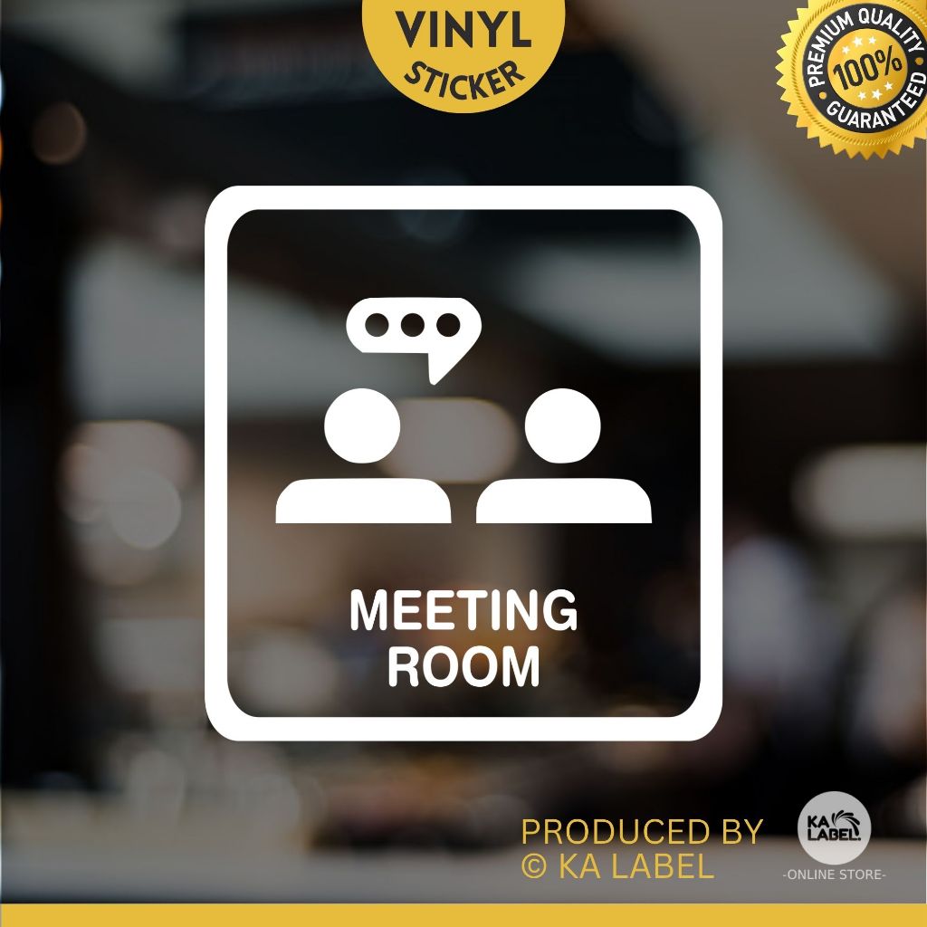 (Ready Stock) Meeting Room Sticker Home / Office / Shop Vinyl Sticker ...