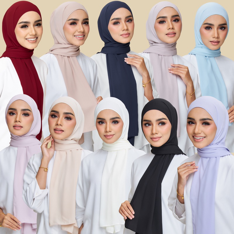 Shawl Chiffon Premium (Korean) | Shopee Malaysia