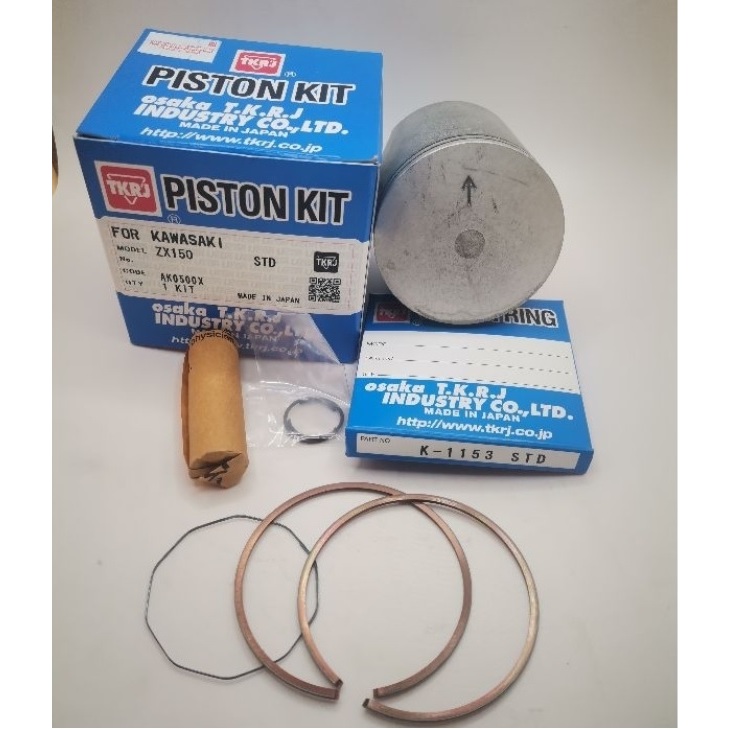 TKRJ Piston Kit 59.75mm / 59mm STD Kawasaki ZX150 ZX RR 150 Motorcycle ...
