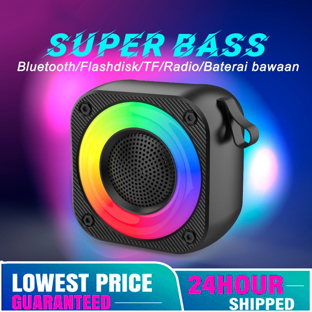 Music Box 5W Portable Speaker Bluetooth Mini Outdoor Hi-Fi Sound RGB ...