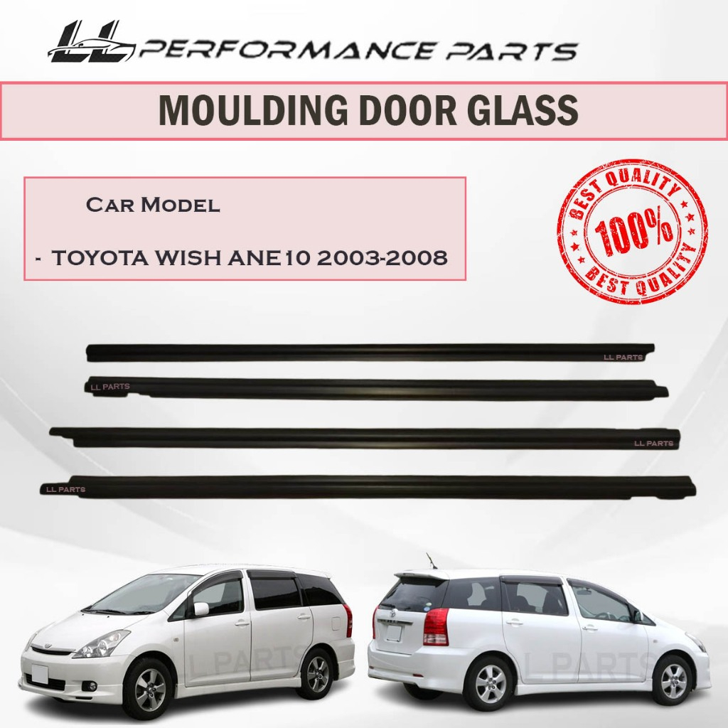 Original Toyota Wish Ane10 2003-2008 Door Moulding Lining Rubber Outer ...