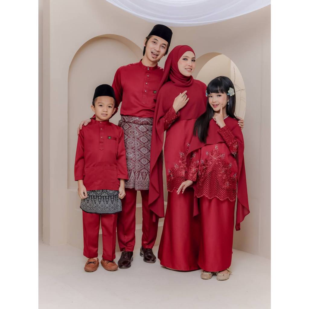 SET FAMILY EMELDA MAROON / SET FAMILY RAYA / NEW DESIGN RAYA | Shopee ...
