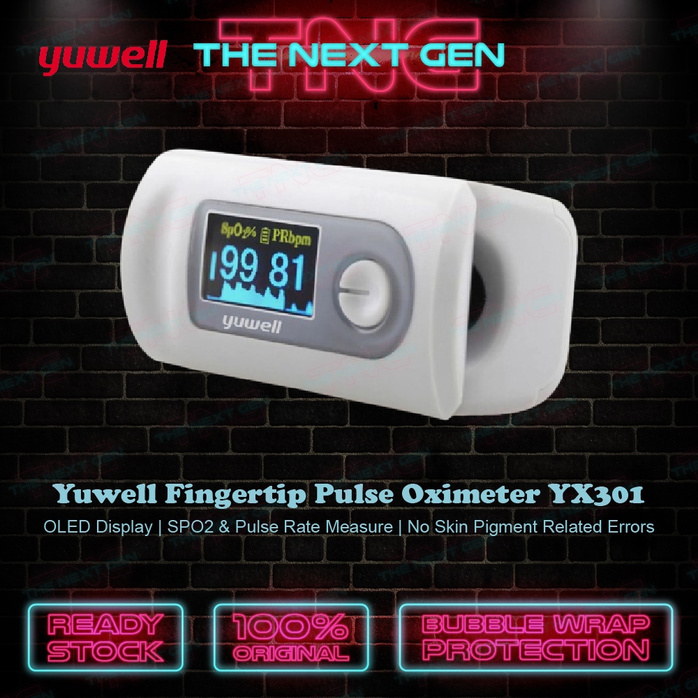 YUWELL Fingertip Pulse Oximeter YX301 (OLED Display, SPO2 & Pulse Rate Measure, Light & Portable ...