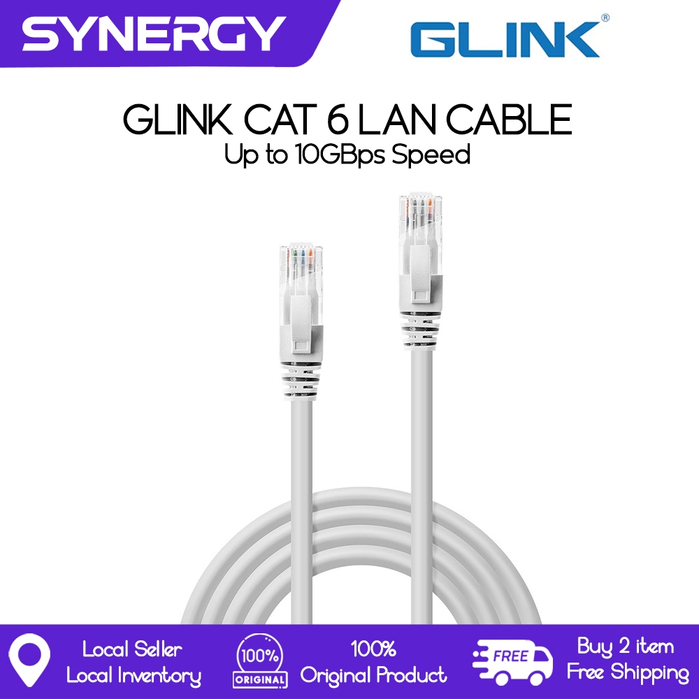 Glink CAT 6 LAN Cable 2M / 3M / 5M / 10M / 15M / 20M / 30M / 40M / 50M | Shopee Malaysia
