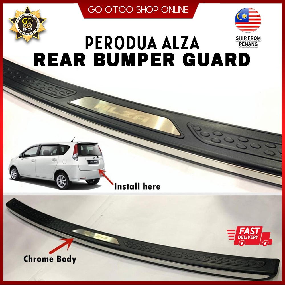 Perodua Alza Rear Bumper Guard /alza rear Anti Scratches bumper guard ...