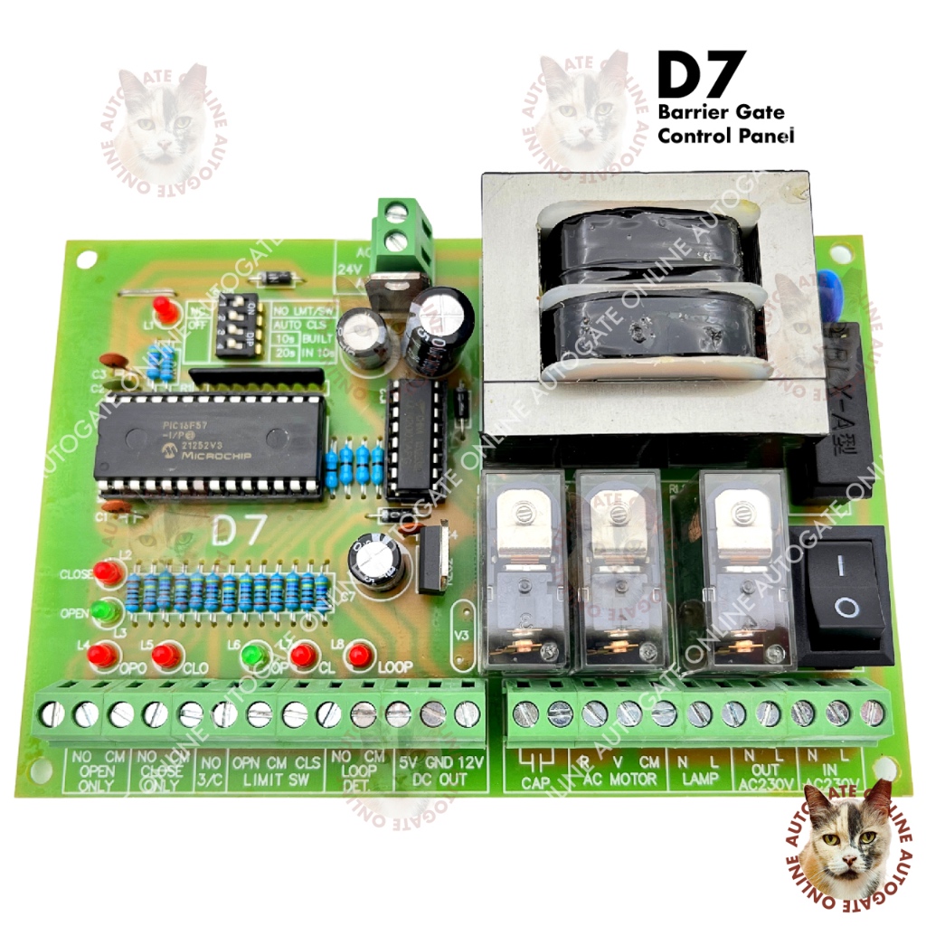 D7 Original Barrier Gate Control Panel - D7 Control Panel / Board ...